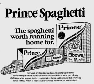 Wednesday Is Prince Spaghetti Day | Celebrating Prince Pasta