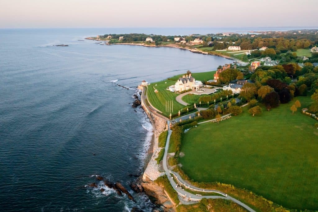 The Newport Cliff Walk in Newport, Rhode Island - New England