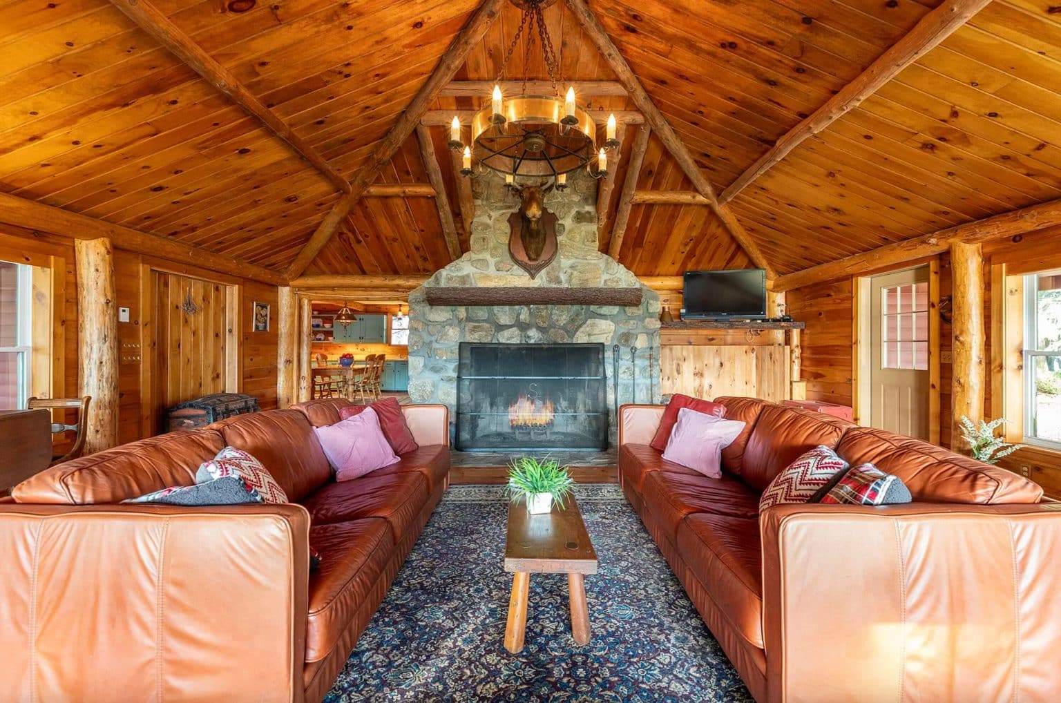 House for Sale | An All-Season 1974 Log Cabin on a Private Maine Island