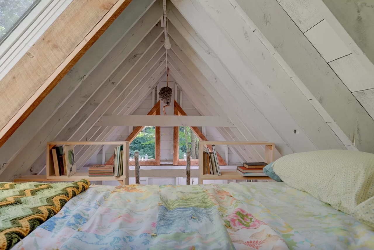 House For Sale | A Modern, Tiny Solar A-Frame Cabin in Maine