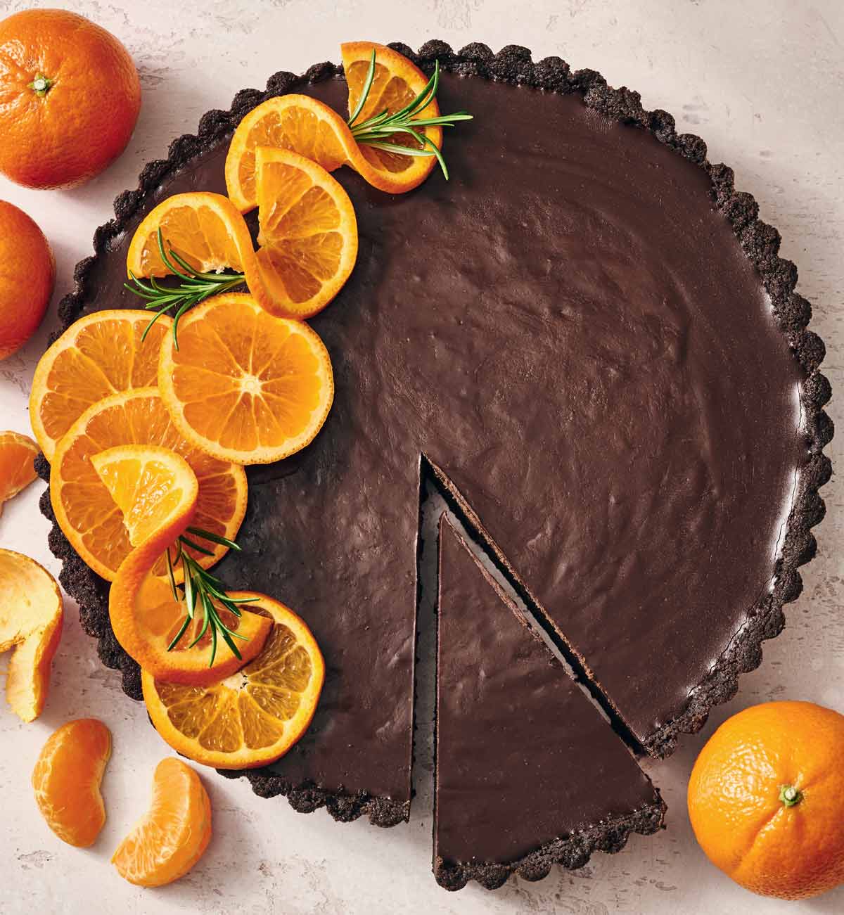Easy Chocolate-Mandarin Tart - New England
