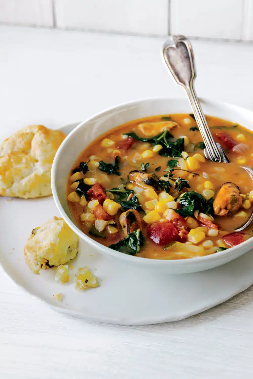 Summer Corn and Smoked Mussel Chowder - New England