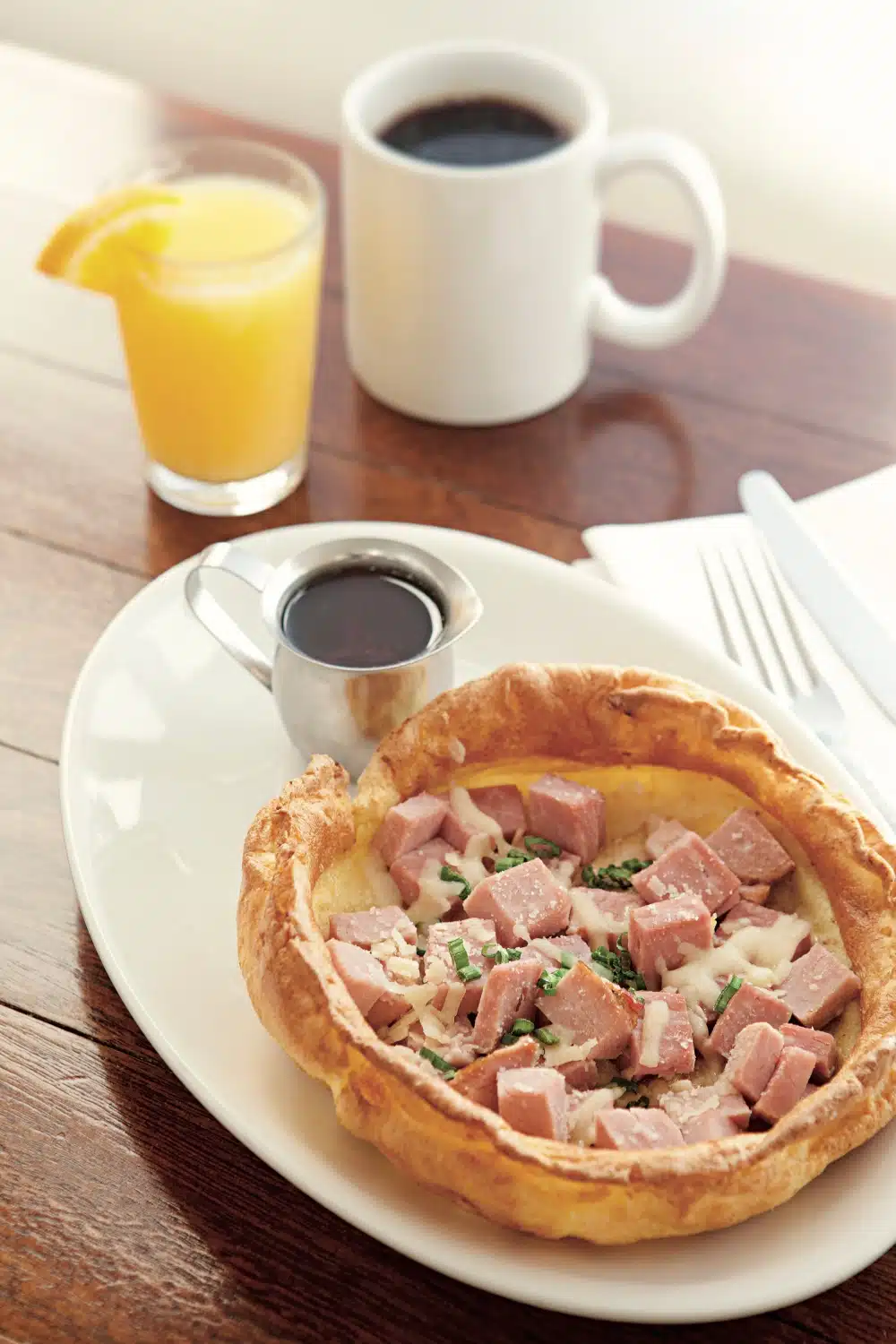 Dutch Baby with Ham & Cheese - New England