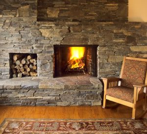 Dreamy Stone Fireplace Inspiration by Stonemason Lew French - New England