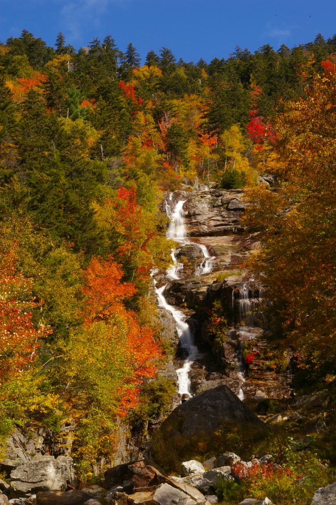 Silver Cascade In Fall - New England
