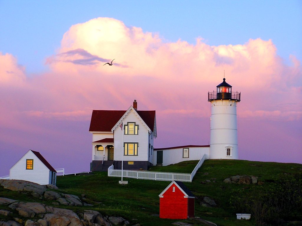 Fall Sunset At Nubble Light