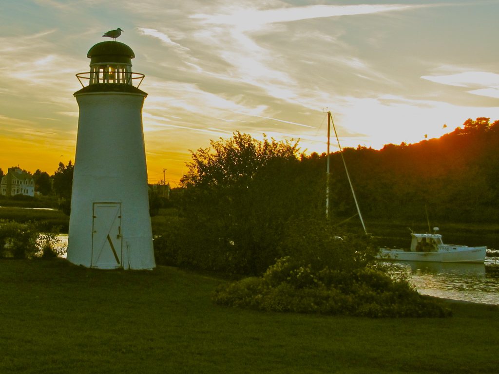 Lighthouse Overlooking The Kennebunk River