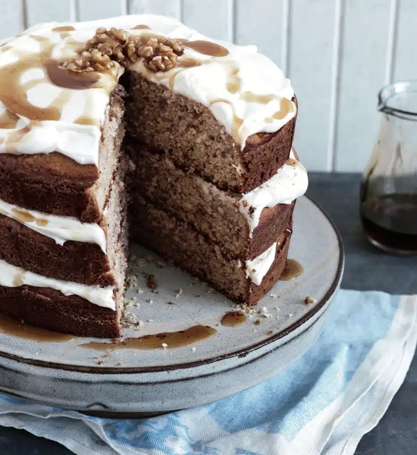 Maple-Walnut Layer Cake with Easy Maple Frosting - New England
