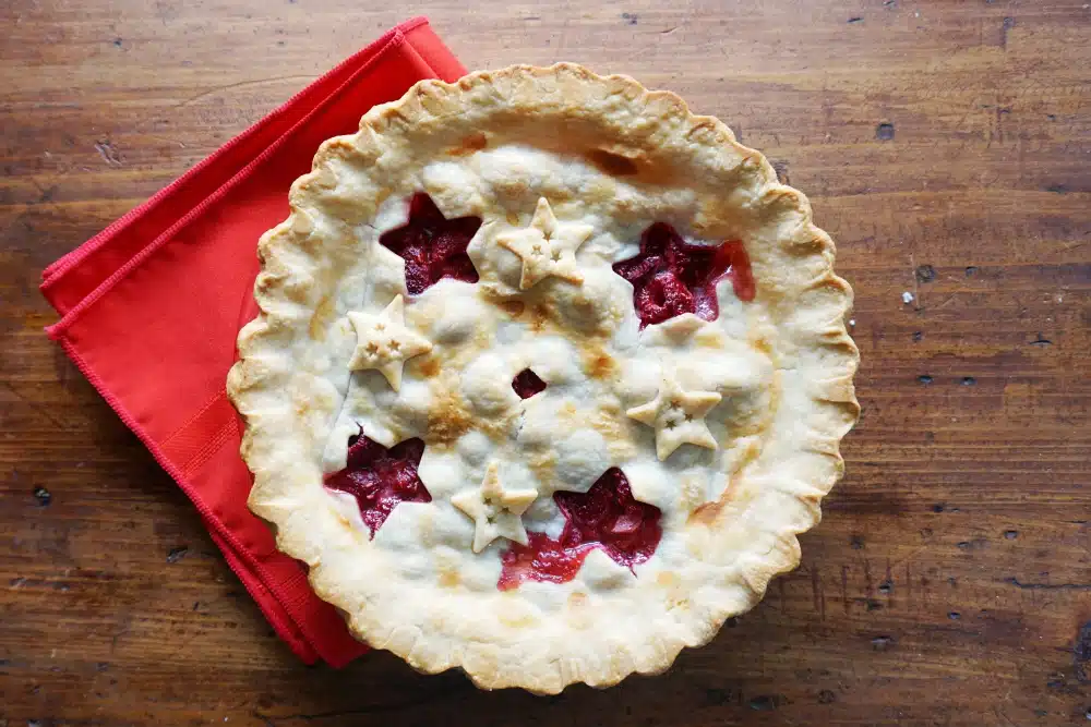 Raspberry-Rhubarb Pie - New England